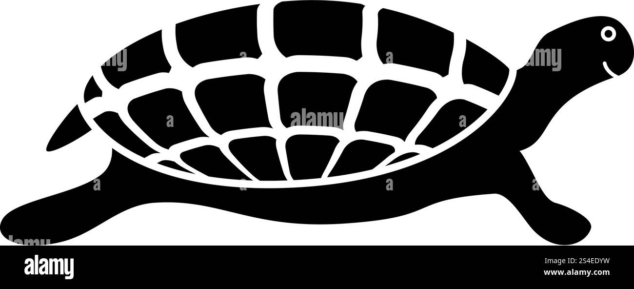 Turtle tortoise icon black color vector illustration flat style simple ...