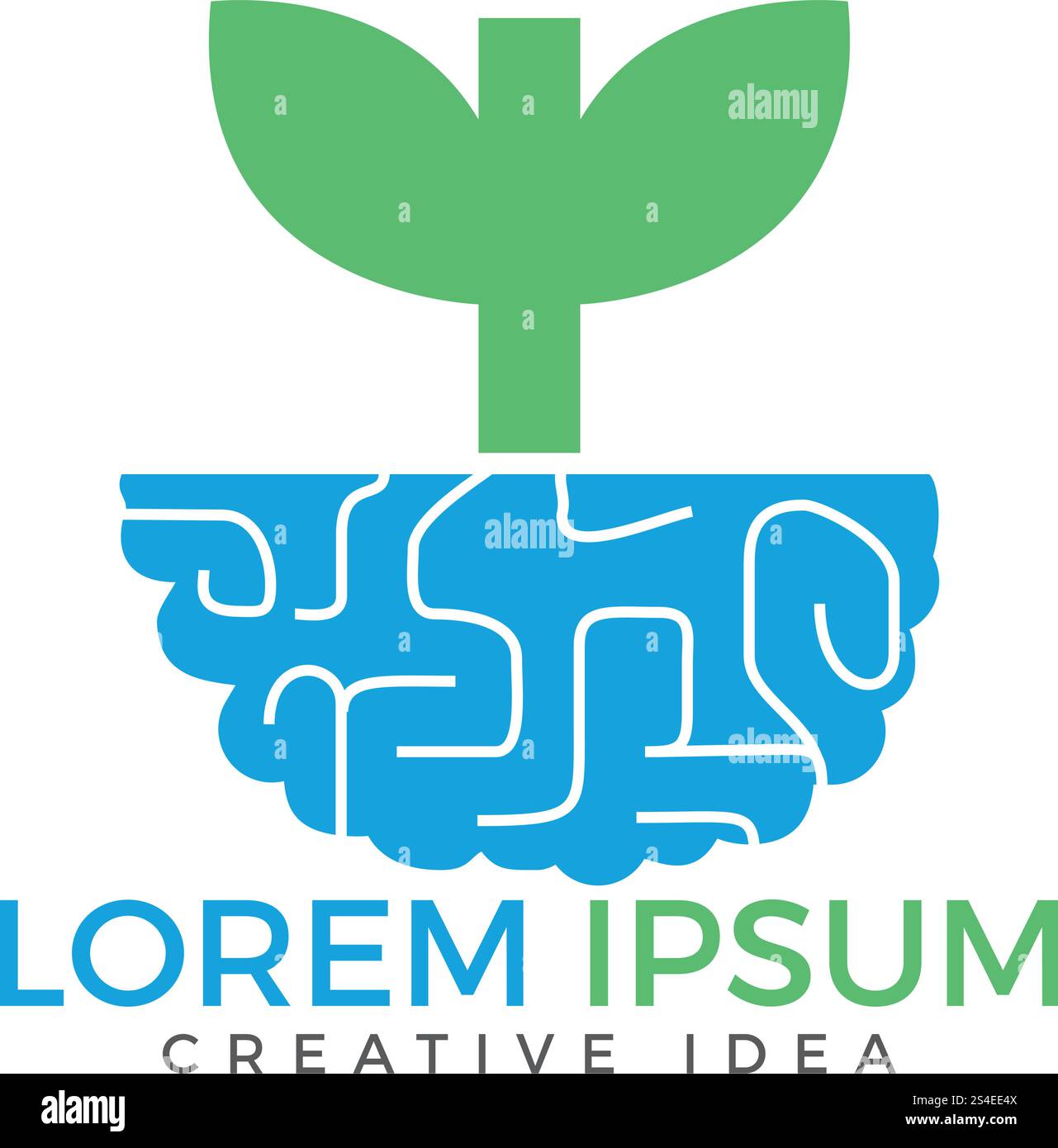 Smart grow logo design. Plant Growing Inside The Brain Icon Stock ...