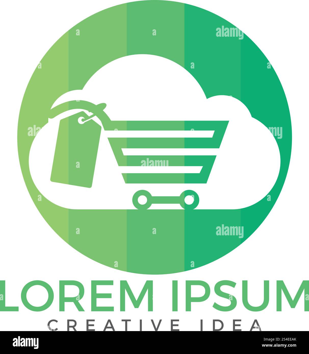 Cloud Shoping Logo Design. Vector Online Shop Logo Template Stock ...