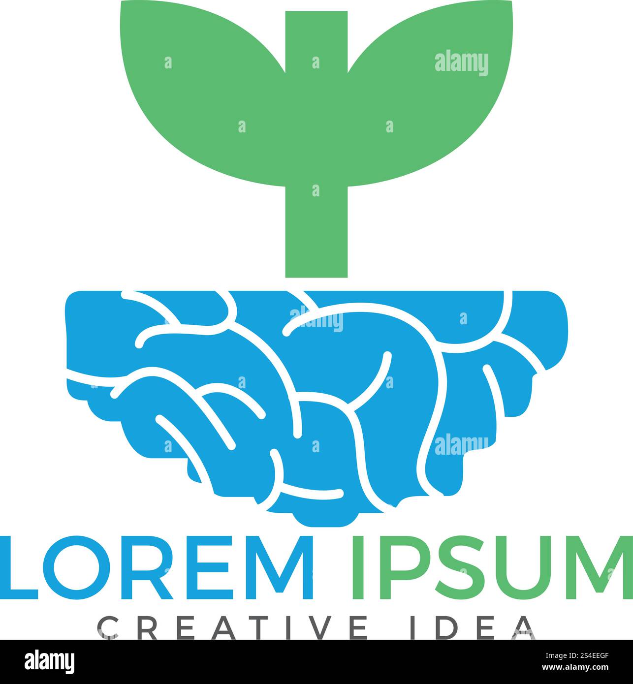 Smart grow logo design. Plant Growing Inside The Brain Icon Stock ...