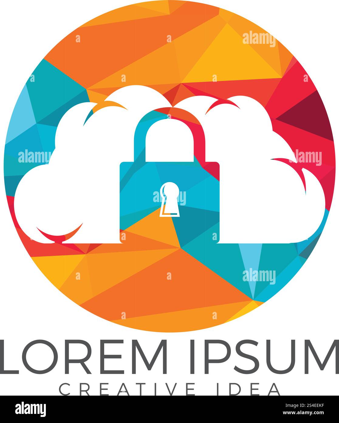 Padlocks clouds symbol logo icon. Cloud security logo design Stock Vector Image & Art - Alamy