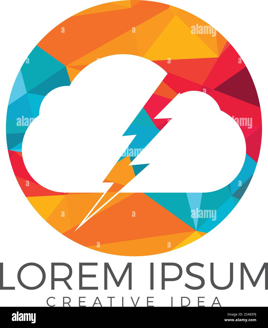 Thunder and cloud logo design. Cloud and Lightning logo design Stock ...