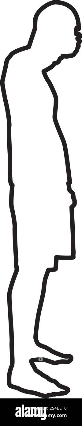 Man closing his eyes his hands silhouette side view icon black color ...