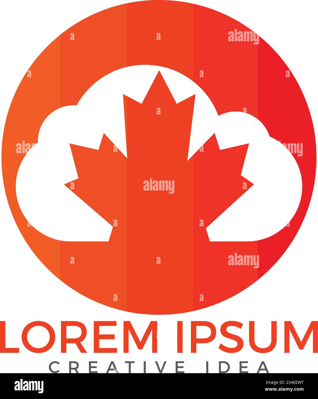 Cloud and Maple leaf Canada logo design Stock Vector Image & Art - Alamy