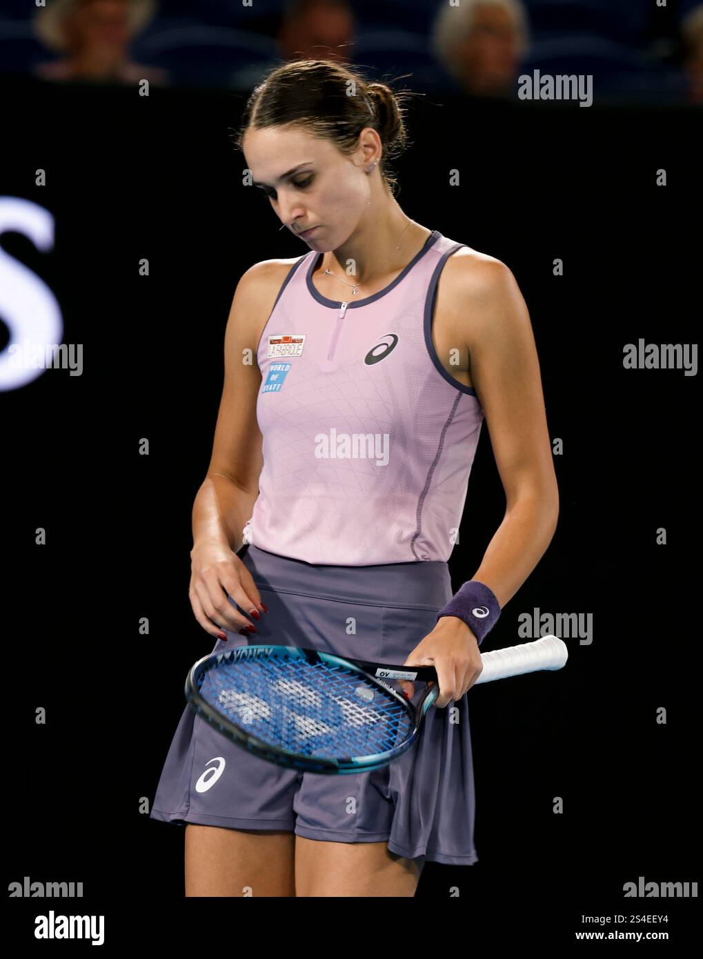 Melbourne, Australia. 12th Jan, 2025. Anca Todoni reacts during the ...