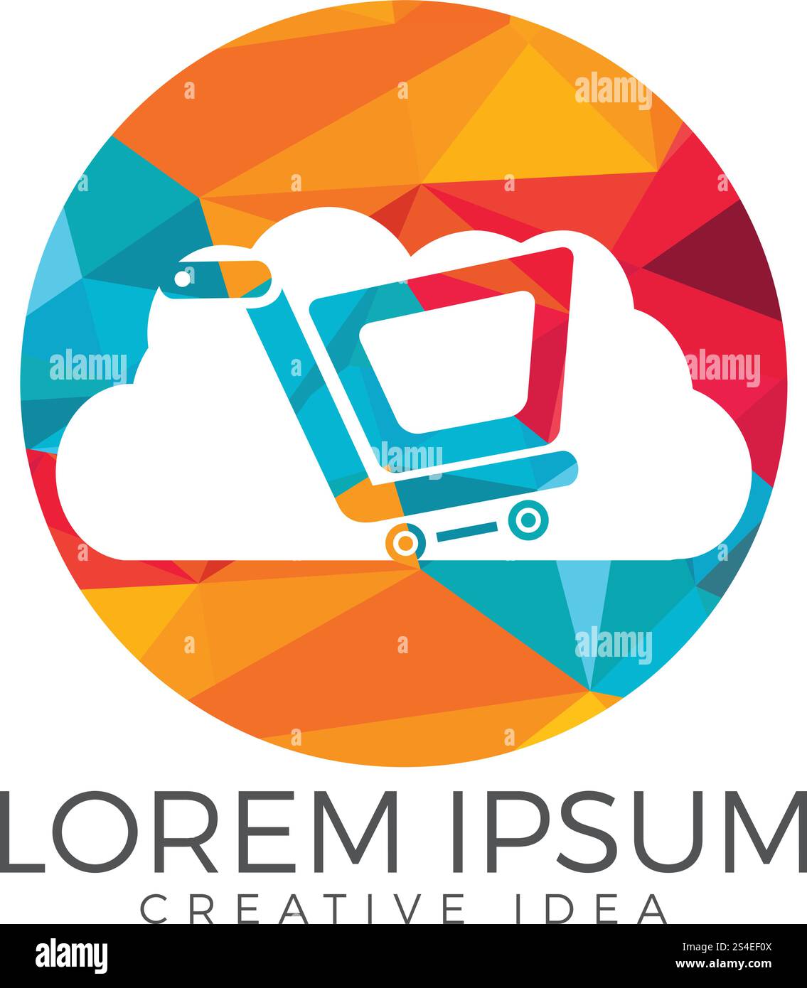 Cloud Shoping Logo Design. Vector Online Shop Logo Template Stock ...