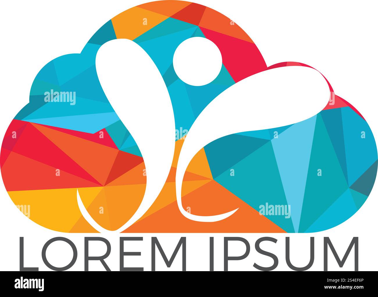 Human Health logo design. Healthcare Cloud shape vector logo concept ...