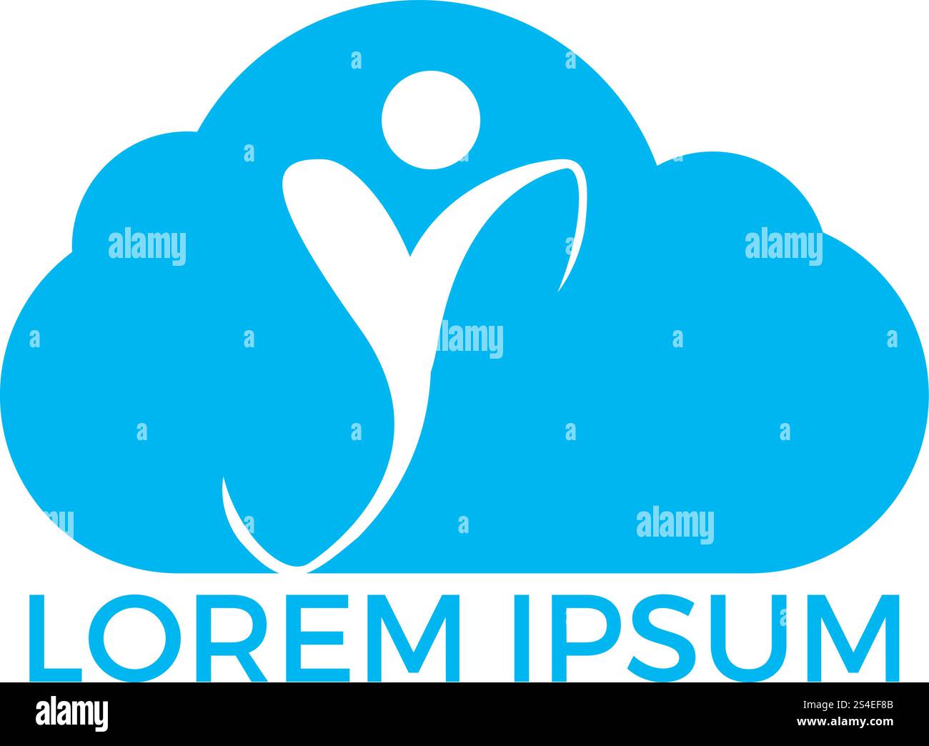 Human Health logo design. Healthcare Cloud shape vector logo concept ...