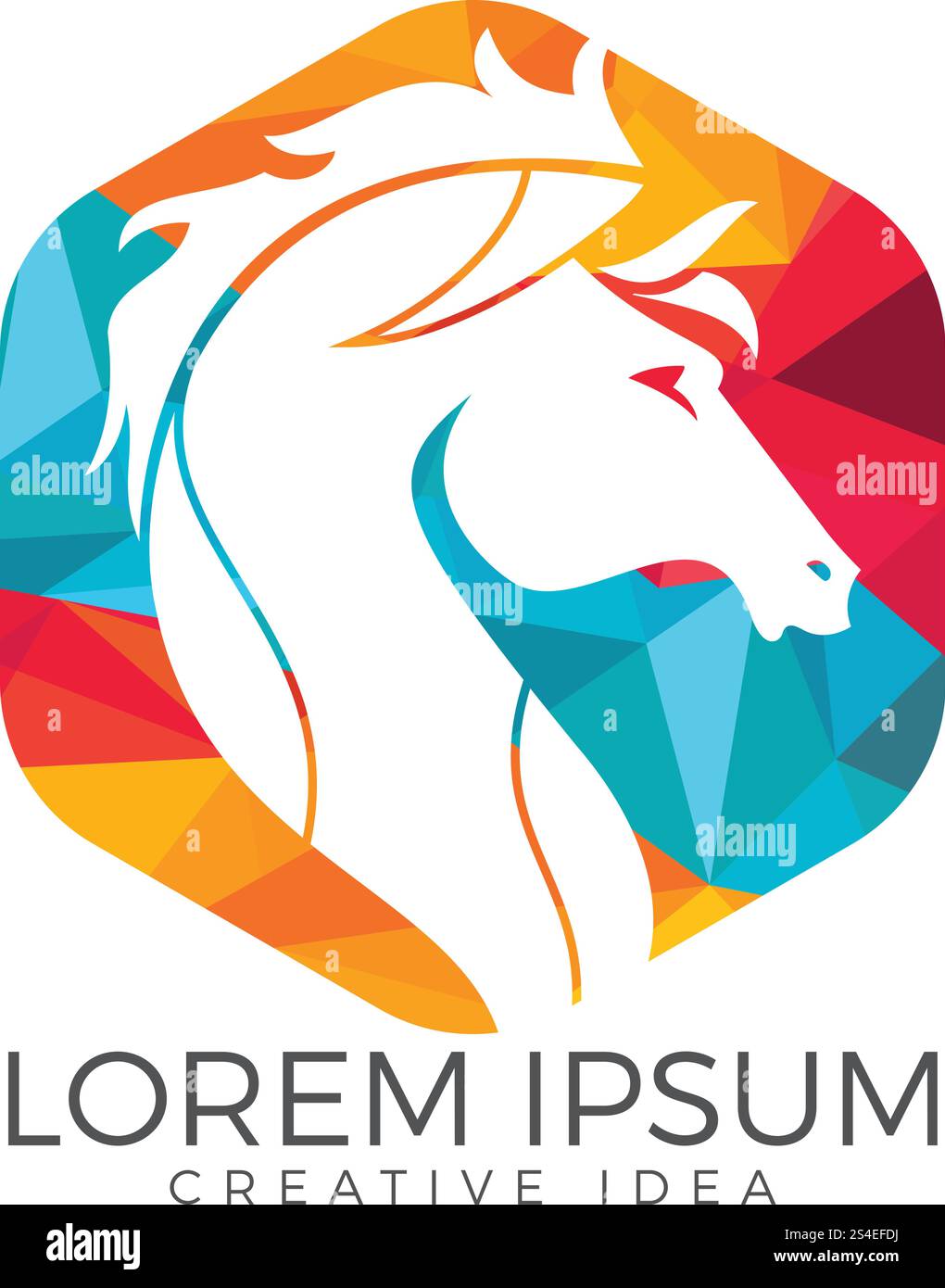 Horse logo design. Stylish graphic template design for company farm ...