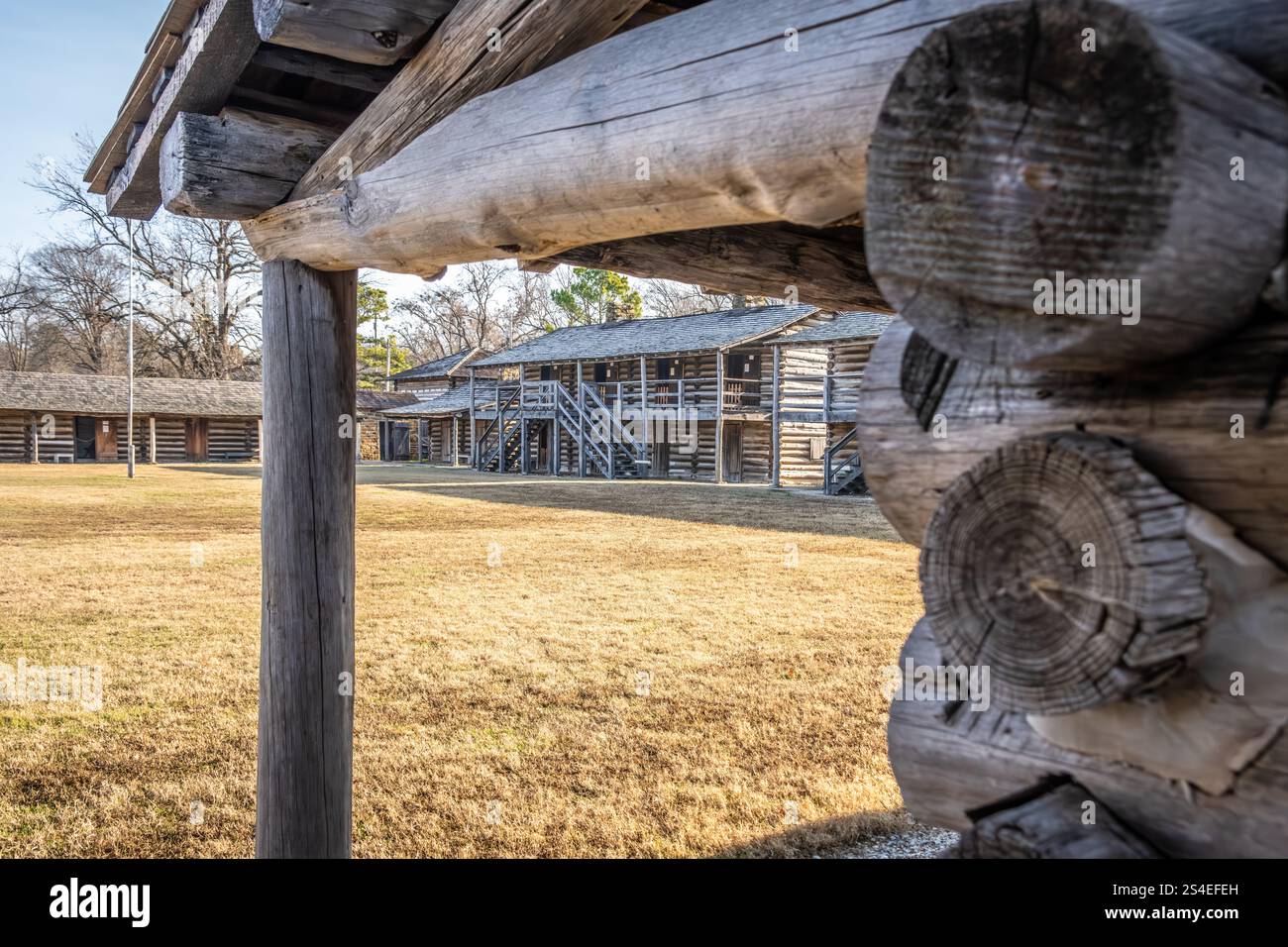 Inside the stockade at Fort Gibson, a historic military site in ...