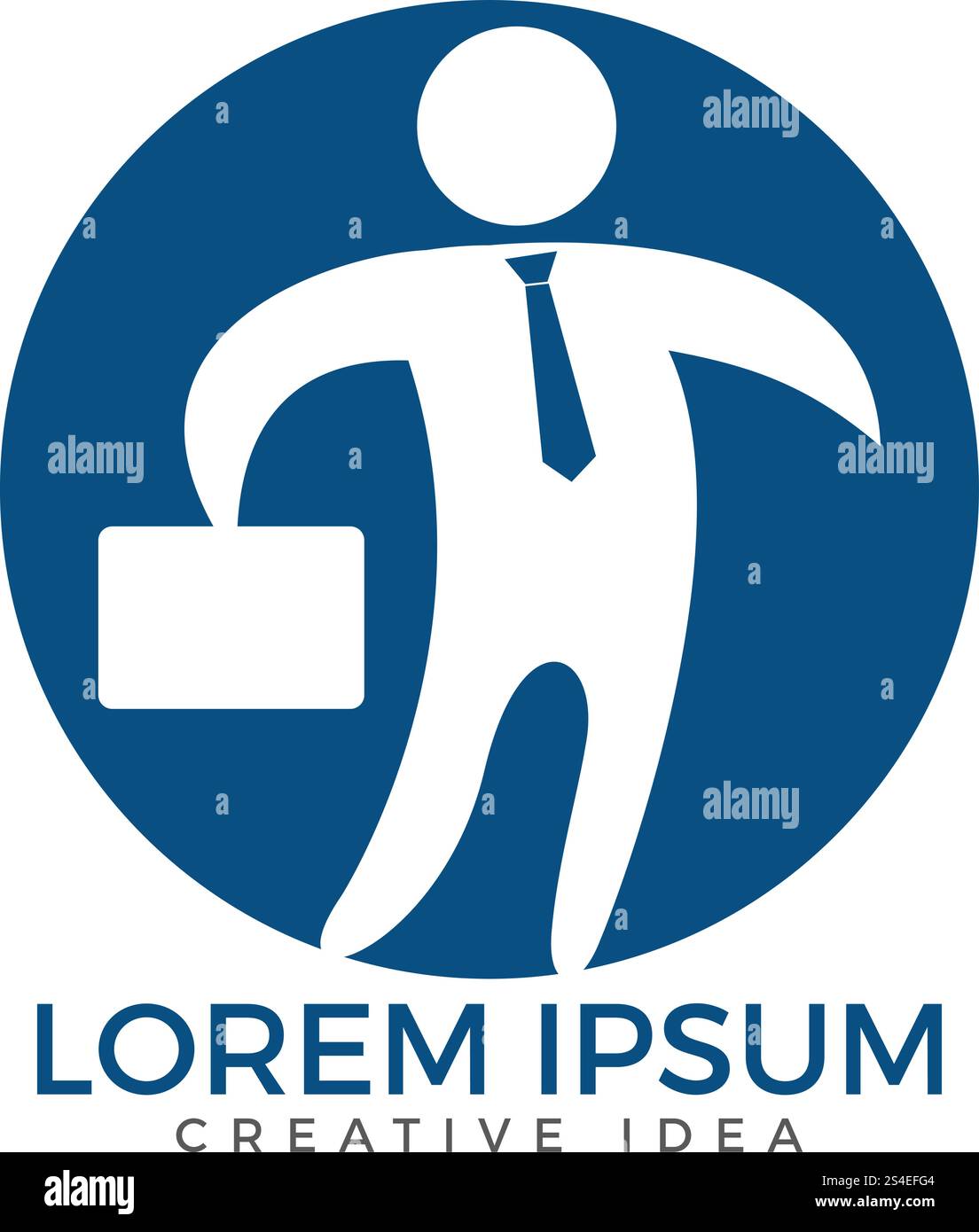 Businessman with bag logo design. People logo icon. Business logo sign ...