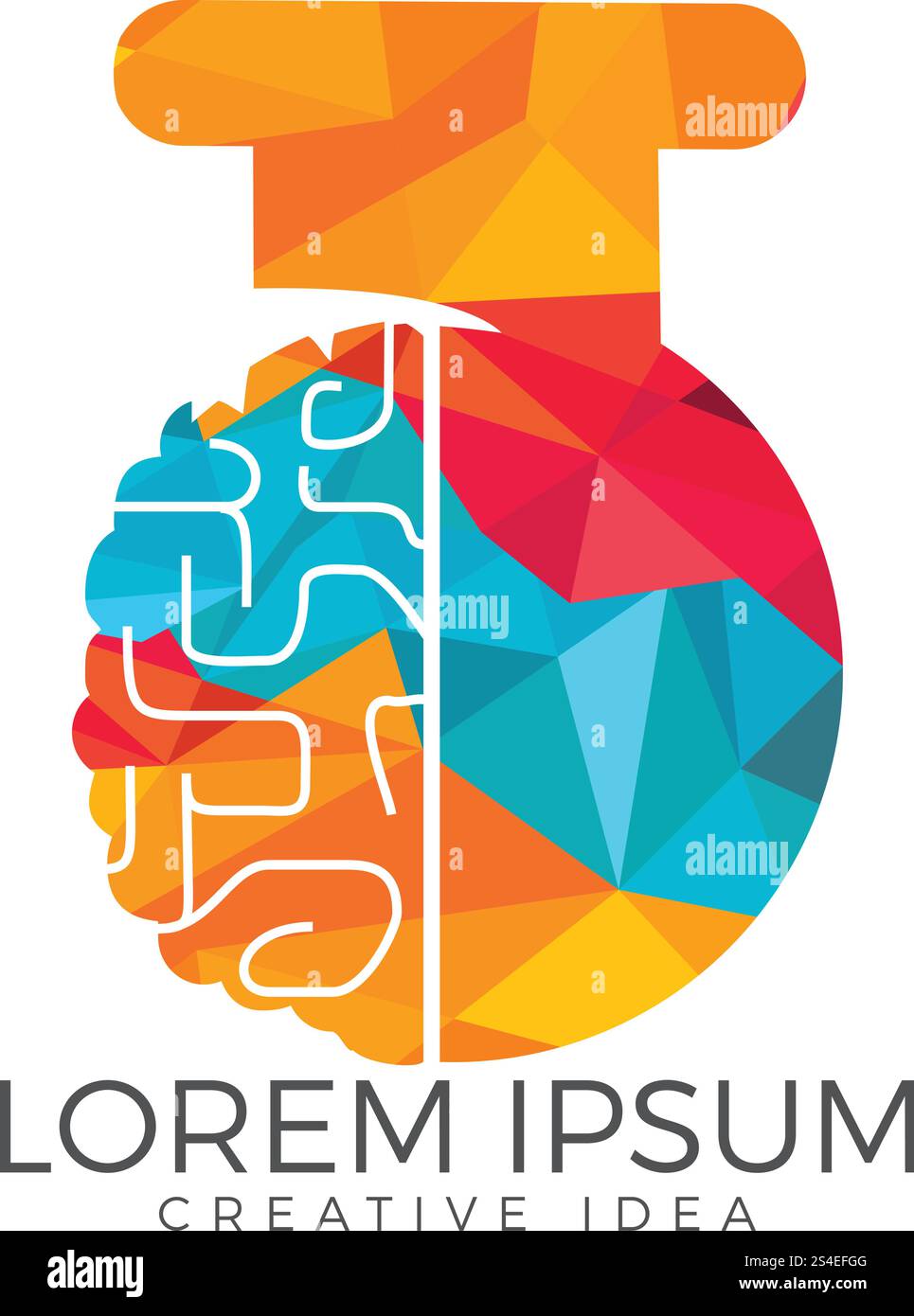 Brain lab logo design Stock Vector Image & Art - Alamy