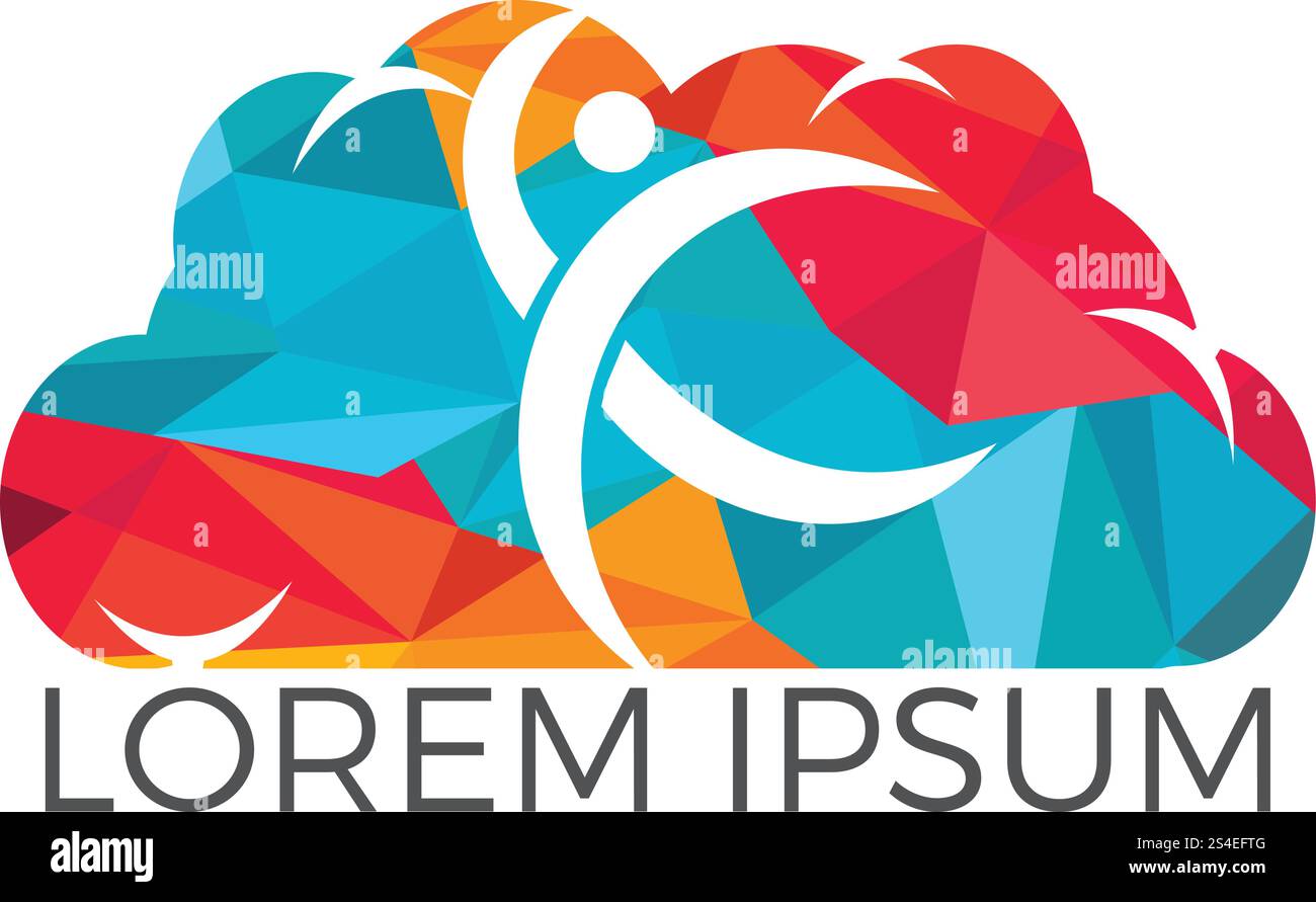 Human Cloud Logo Design Stock Vector Image & Art - Alamy