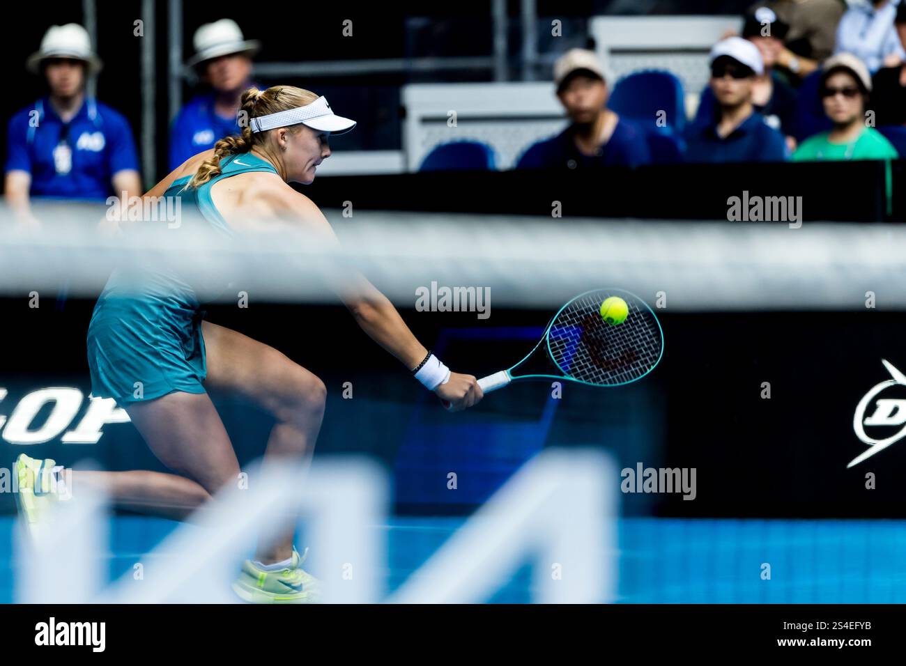 MELBOURNE, VIC - JANUARY 12: Mirra Andreeva of Russia in action during ...