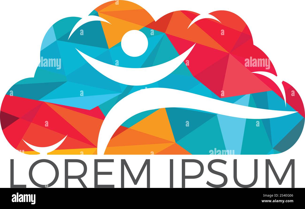 Human Cloud Logo Design Stock Vector Image & Art - Alamy