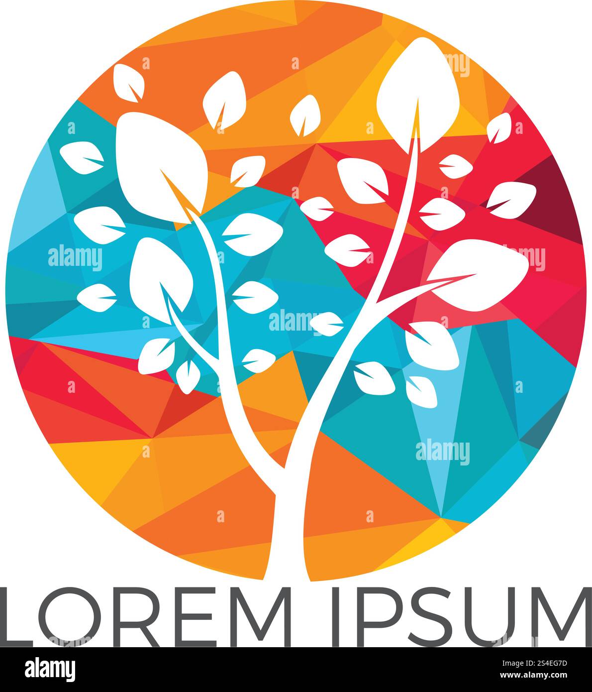 Round tree logo design Stock Vector Image & Art - Alamy