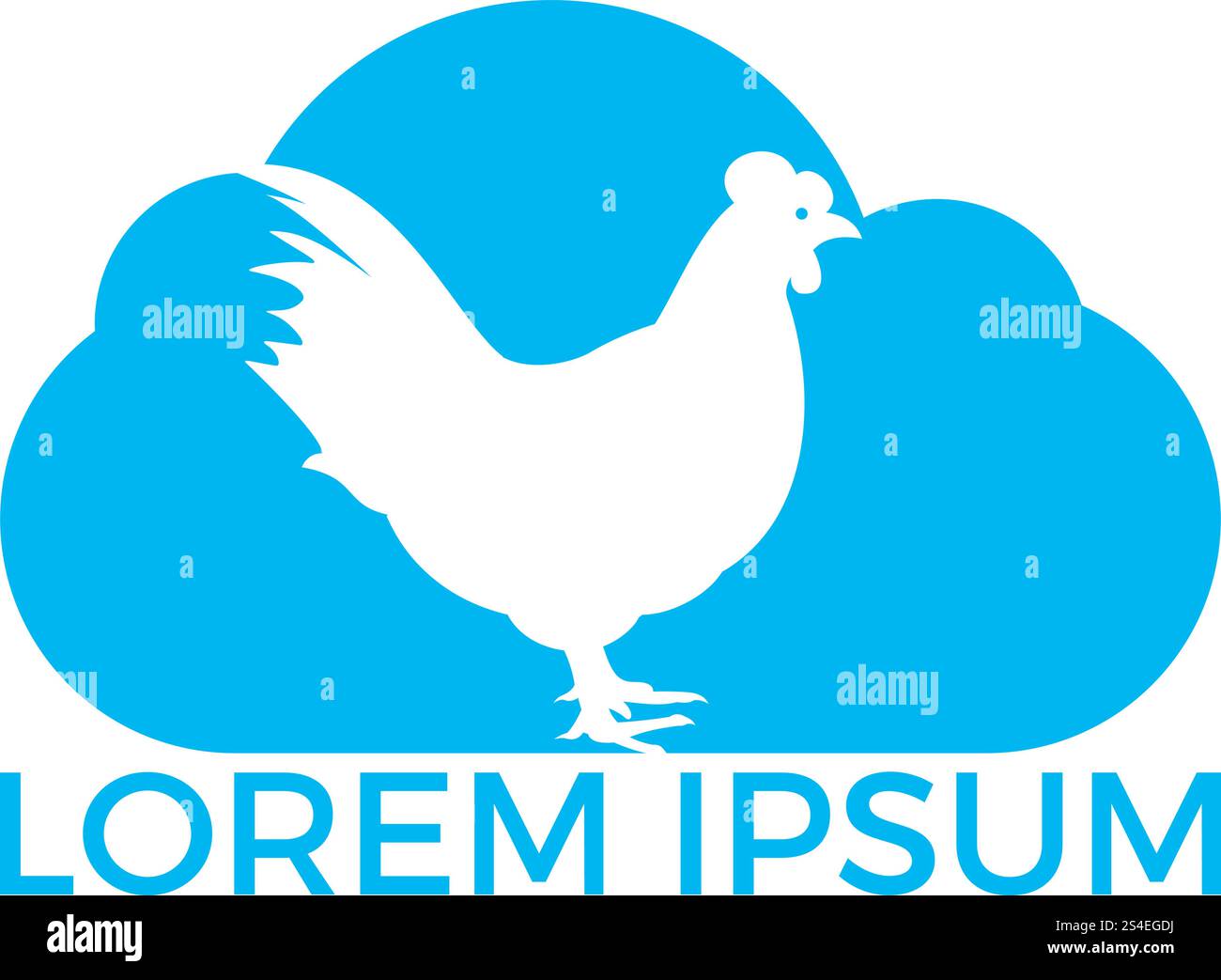 Hen and cloud vector logo design logo hi-res stock photography and ...