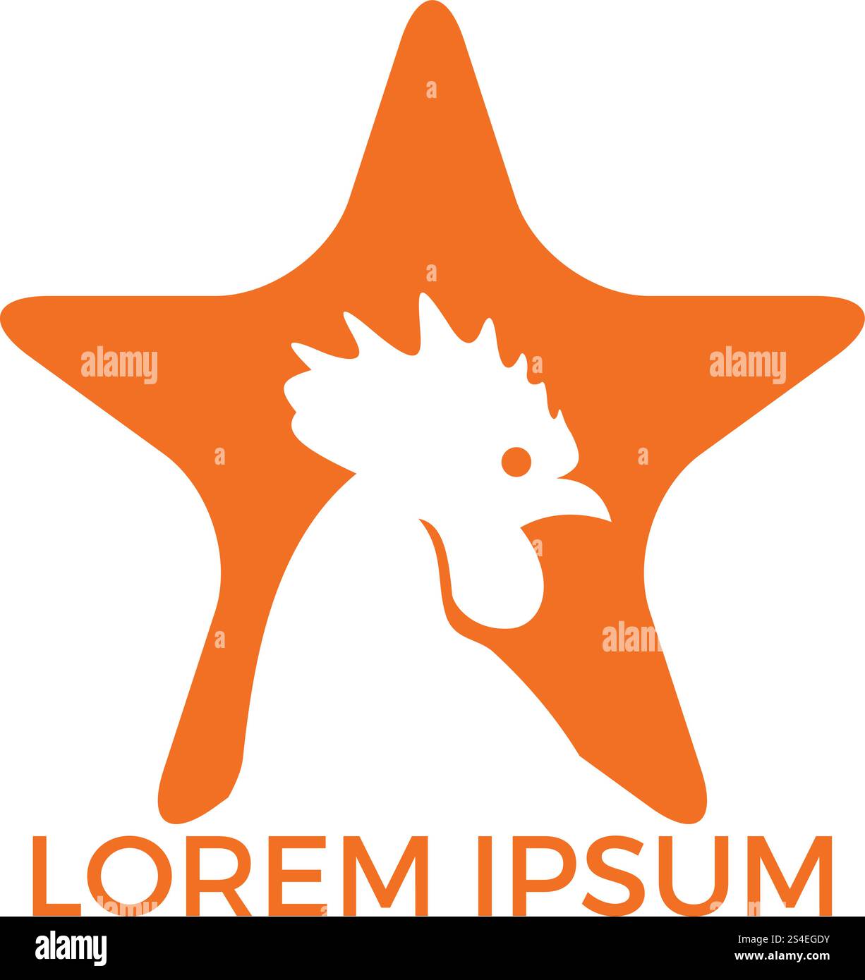 Rooster star shape vector shape logo design Stock Vector Image & Art ...