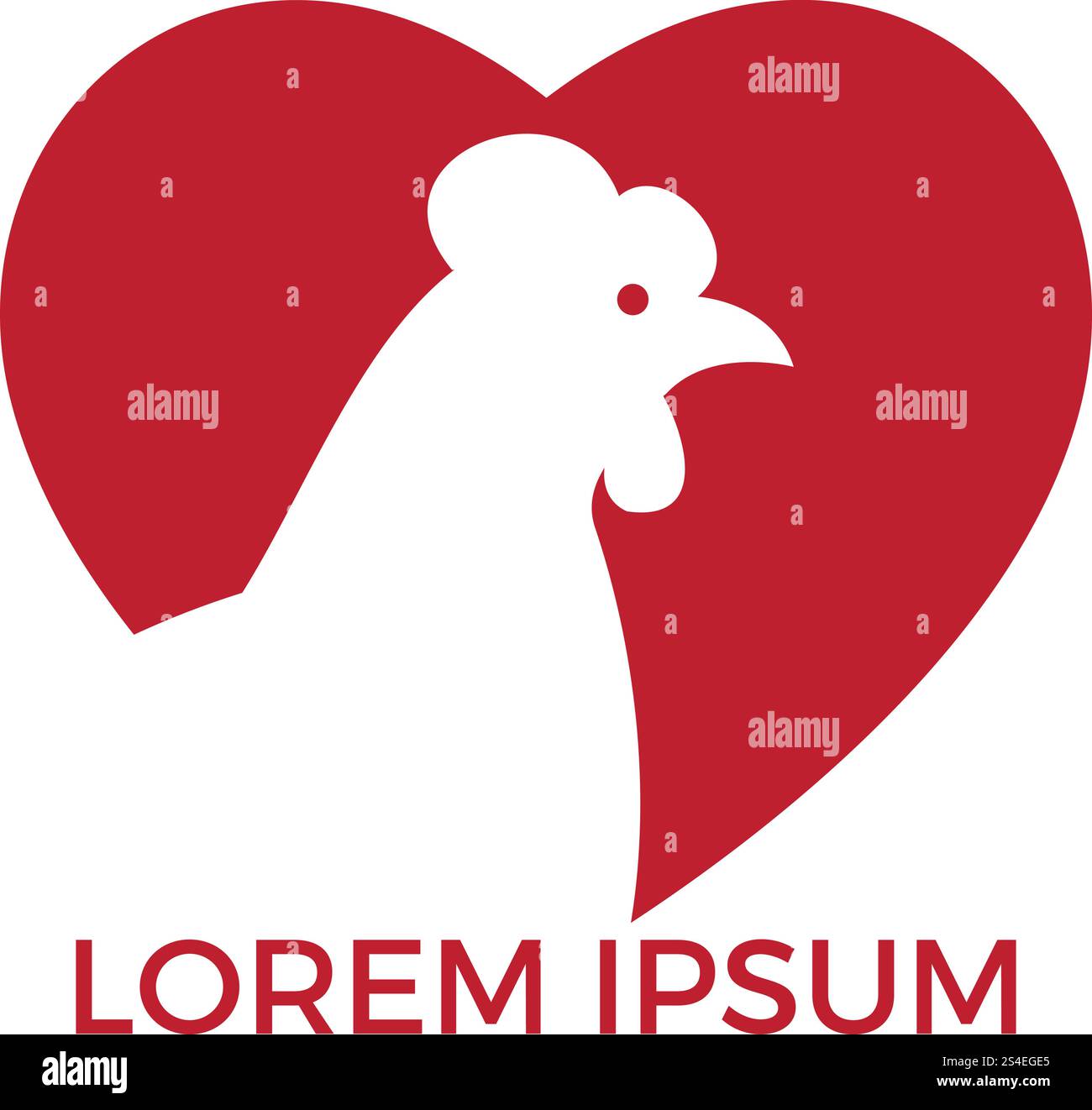 Hen heart shape vector logo design. Logo, sign, icon for groceries ...
