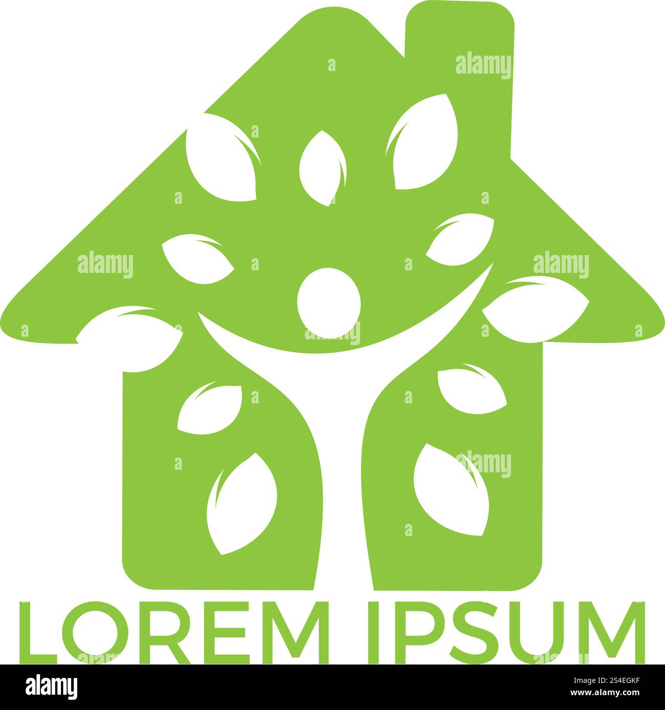 Human life logo icon of abstract people tree and house vector. Family ...