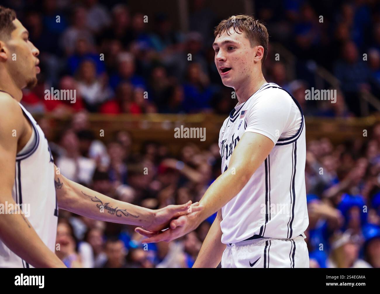 January 11, 2025: Duke guard Cooper Flagg (2) celebrates with Duke ...
