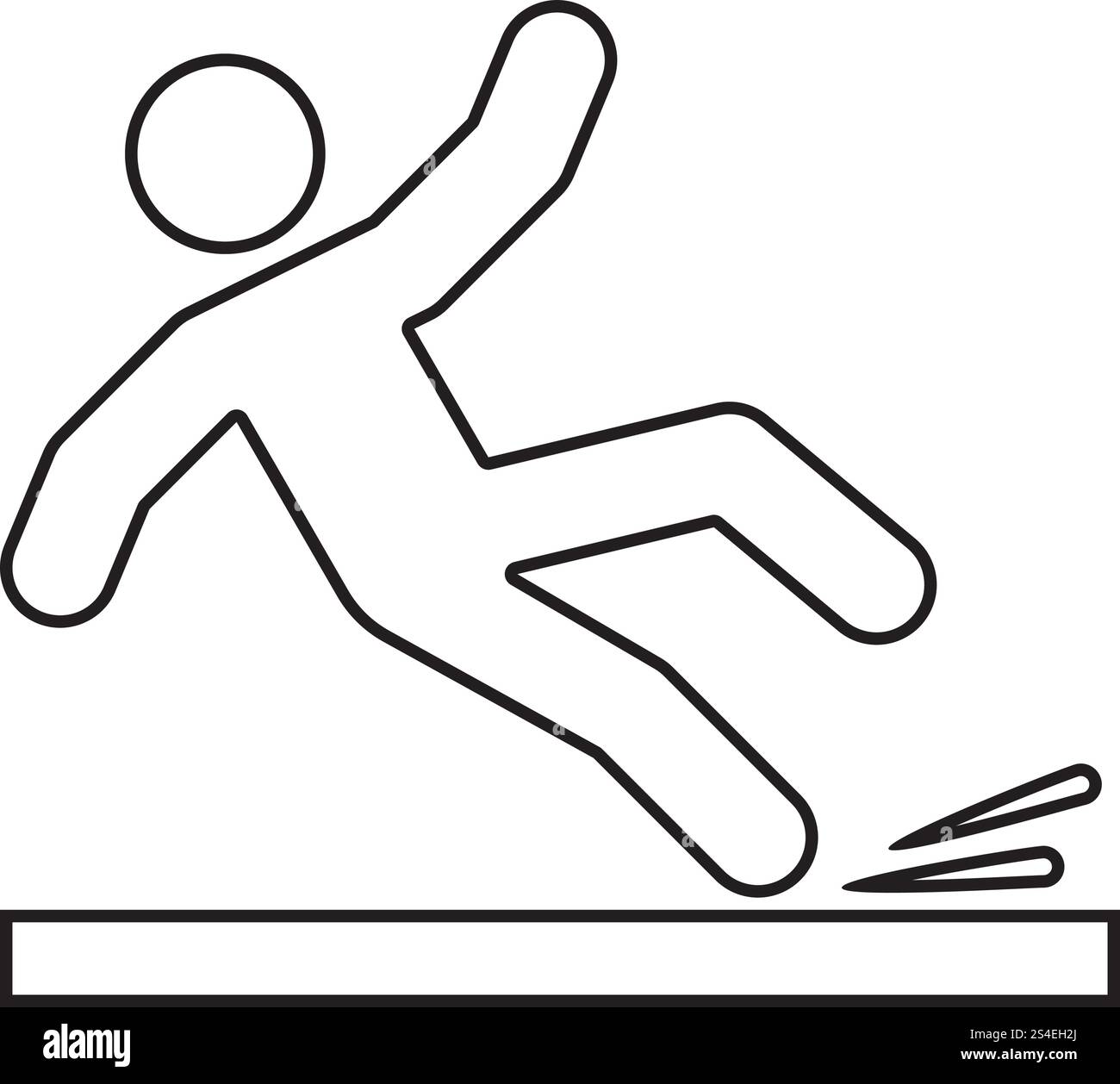 Falling man icon black color vector illustration flat style simple ...