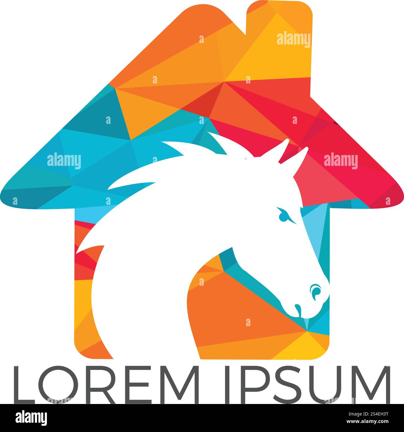 Horse house vector logo design Stock Vector Image & Art - Alamy