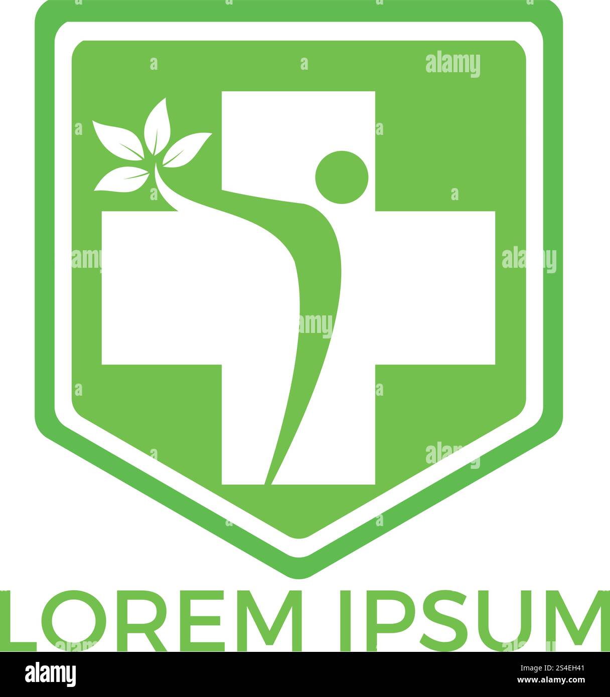 Vector medical logo, health protection logo, shield with cross isolated ...