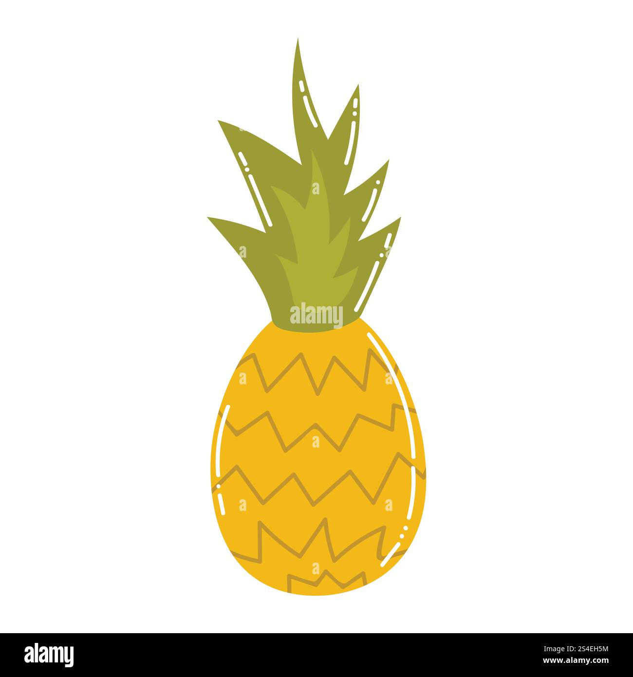 Pineapple on plant in Stock Vector Images - Alamy