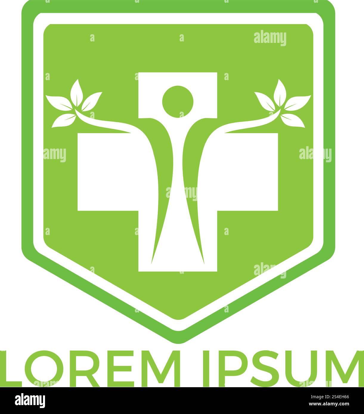 Vector medical logo, health protection logo, shield with cross isolated ...