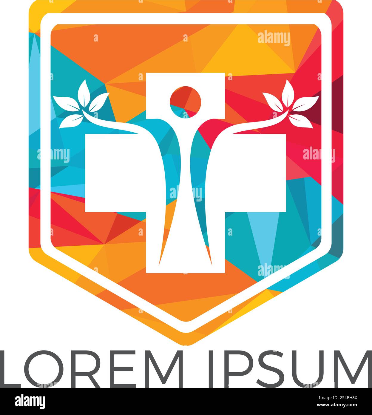 Vector medical logo, health protection logo, shield with cross isolated ...