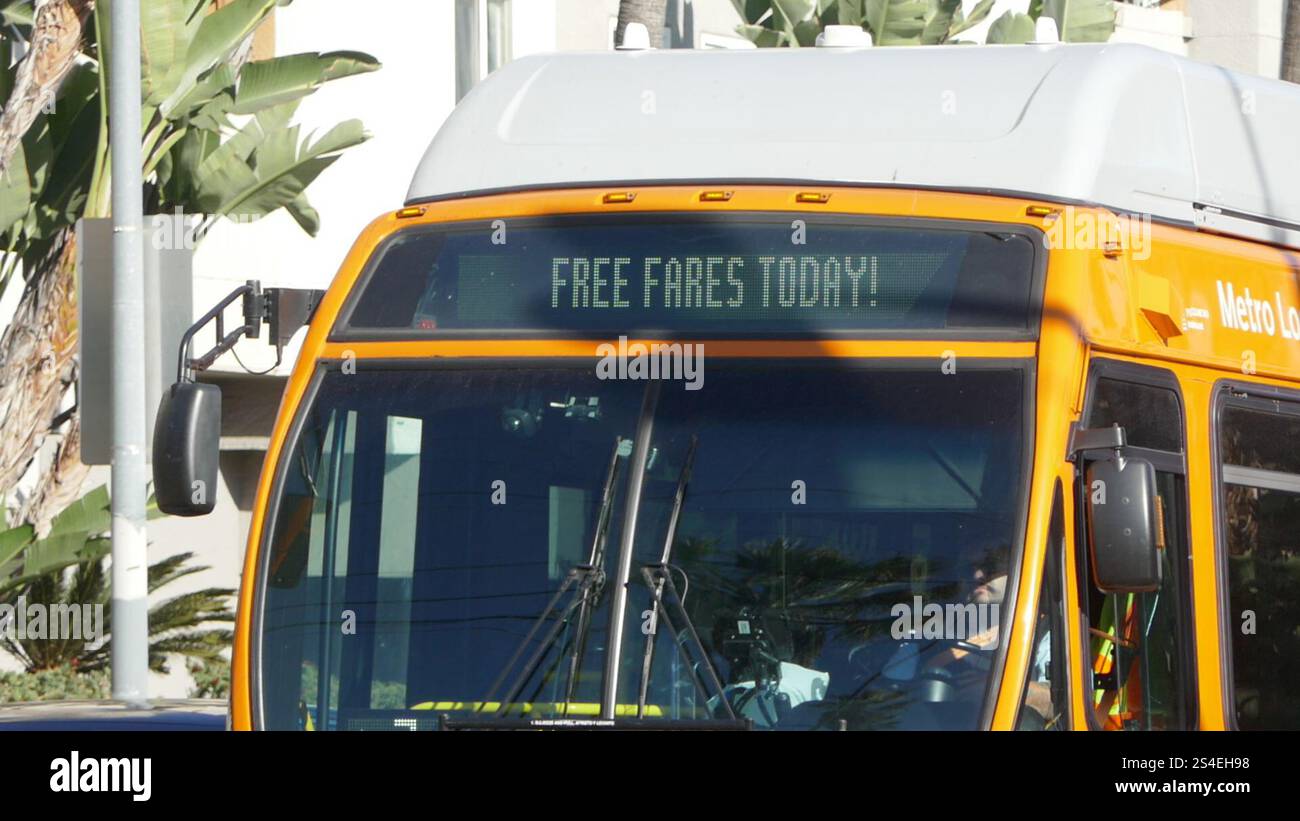 Los Angeles, California, USA 11th January 2025 Free Fares on LA Metro ...