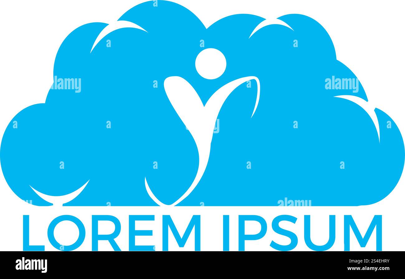 Human Health logo design. Healthcare Cloud shape vector logo concept ...