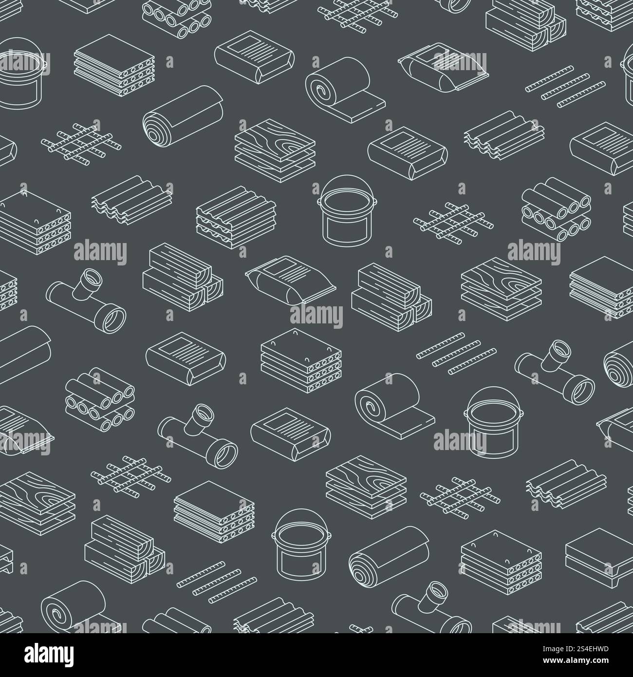 Building and contruction materials seamless pattern design - repairs ...