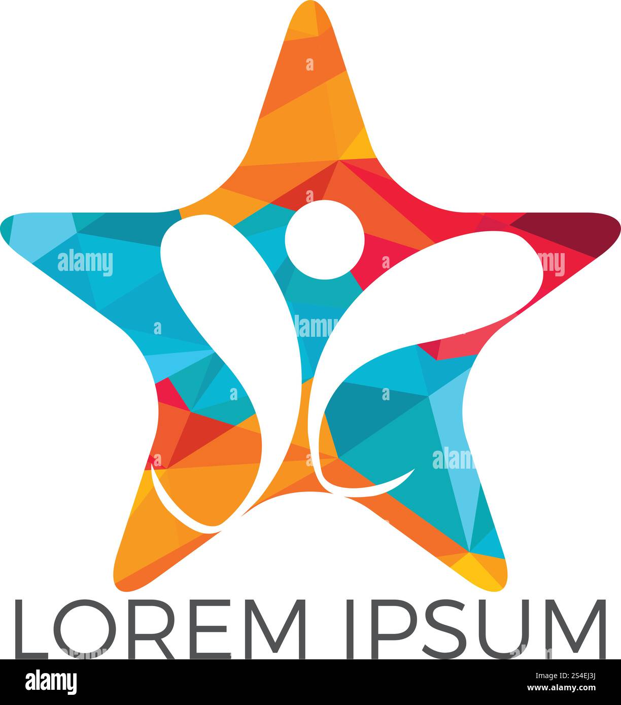 Human Health logo design. Healthcare star shape vector logo concept ...