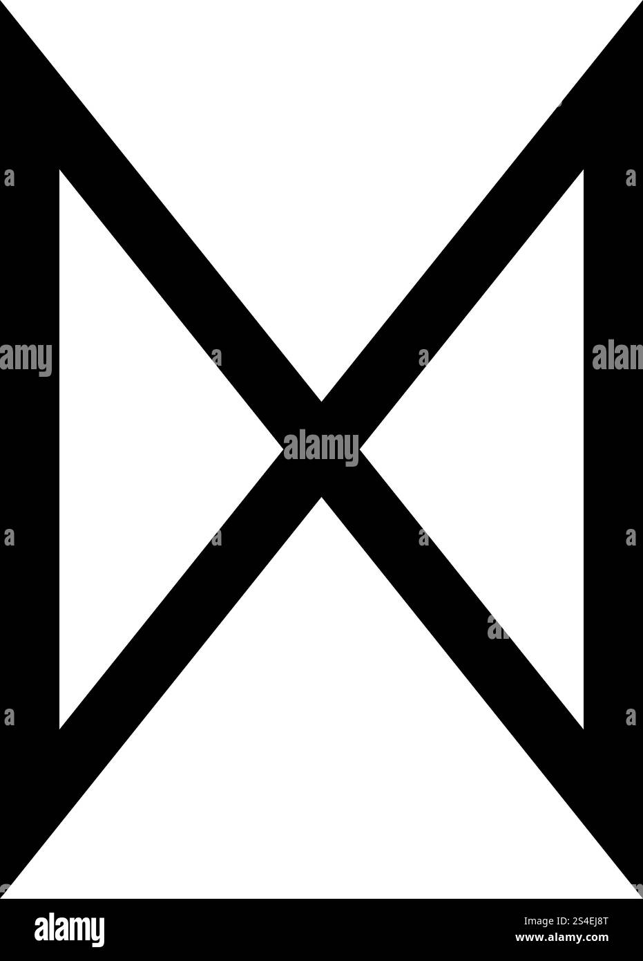 Dagaz rune dawn day symbol icon black color vector illustration flat ...