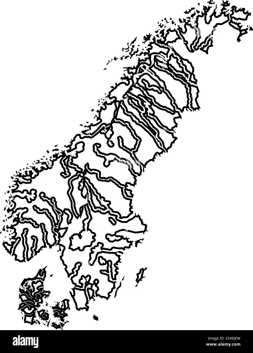 Scandinavian countries map hi-res stock photography and images - Alamy