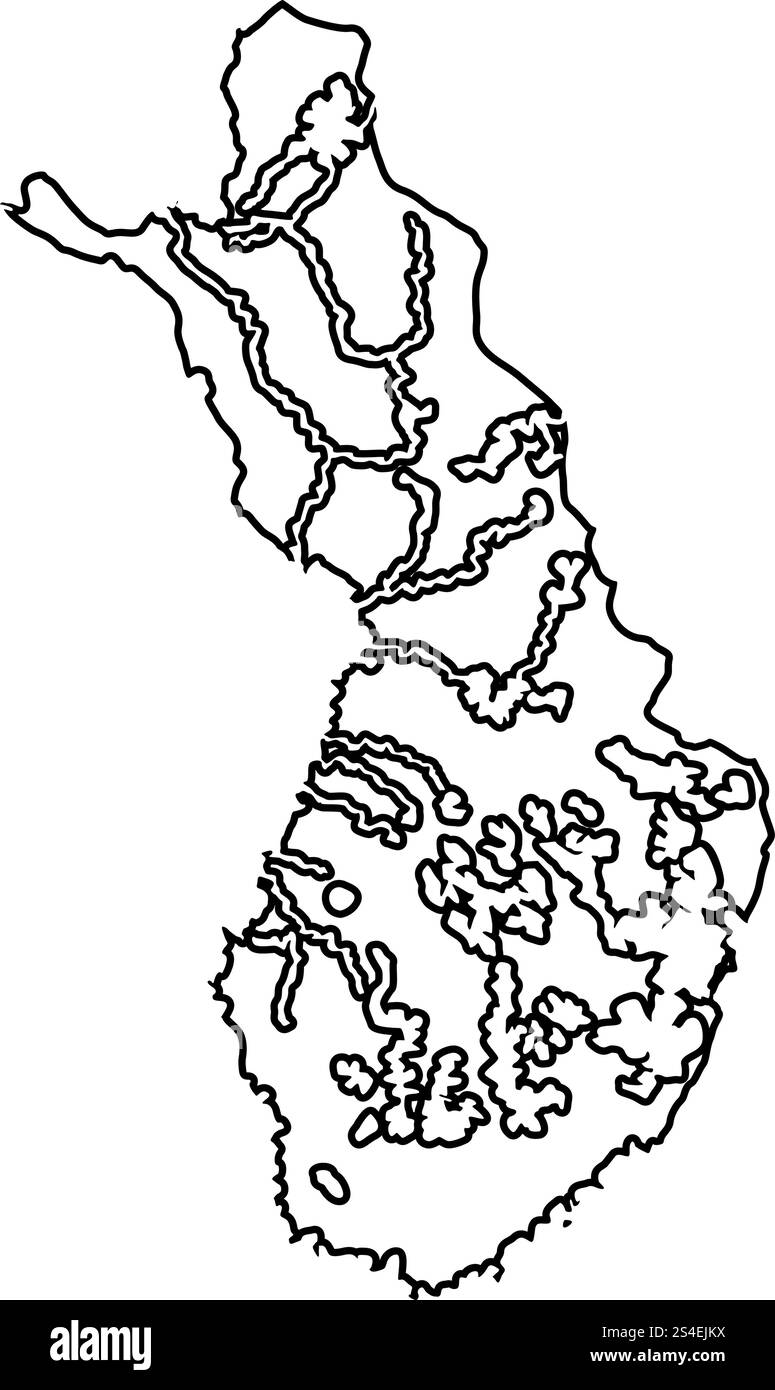 Map of Finland icon black color vector illustration flat style simple ...