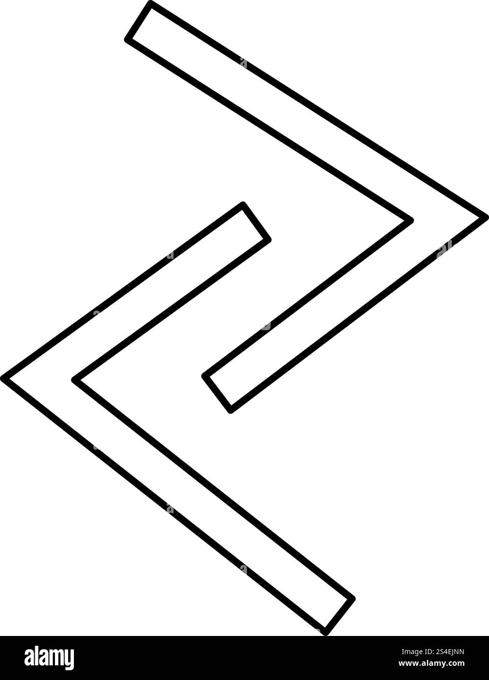 Jera rune year yeild harvest symbol icon black color vector ...