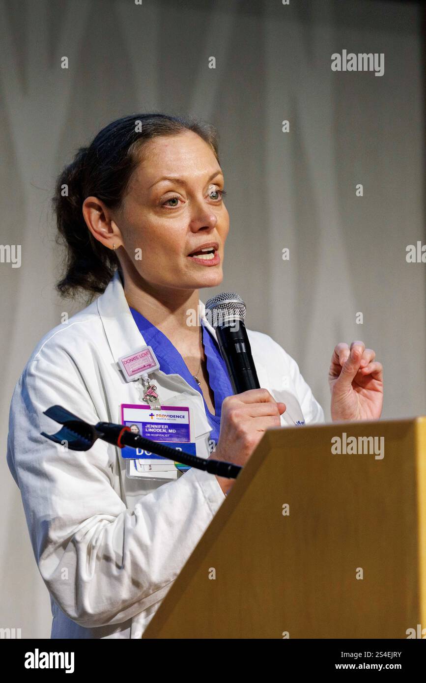 Portland, USA. 11th Jan, 2025. Dr. Jennifer Lincoln, an obstetrician ...