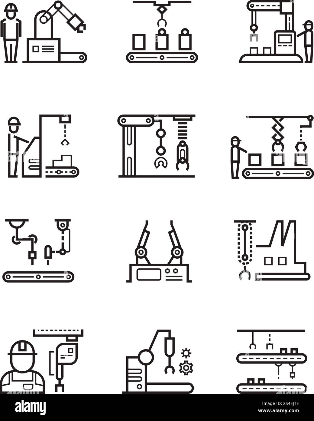 Robotic manufacturing assembly lines and automatic conveyor with ...