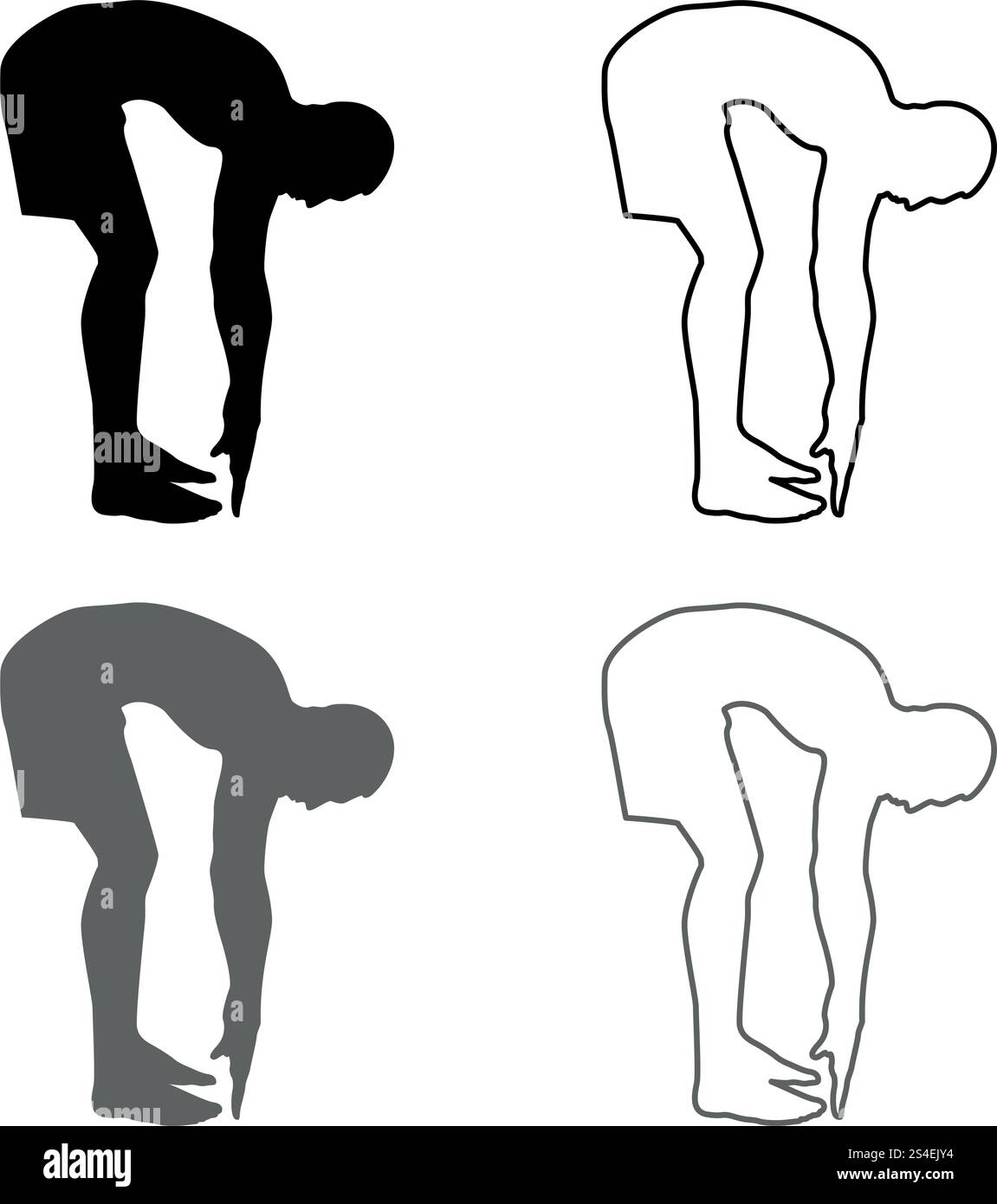 Man bends down Sportsman doing exercises Sport action male Workout ...