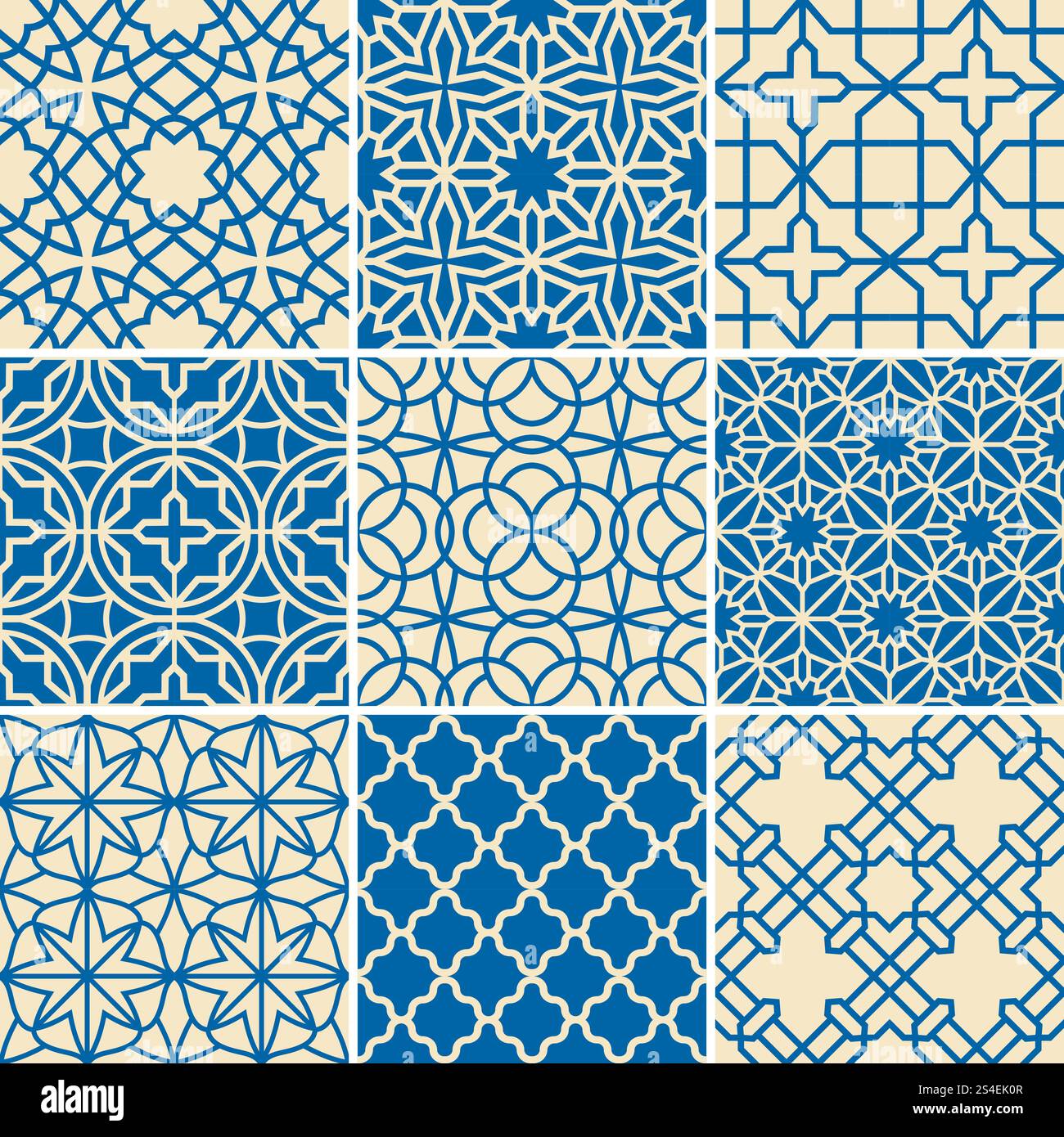 Turkish texture vector semless patterns. Islamic arabic repetitive ...