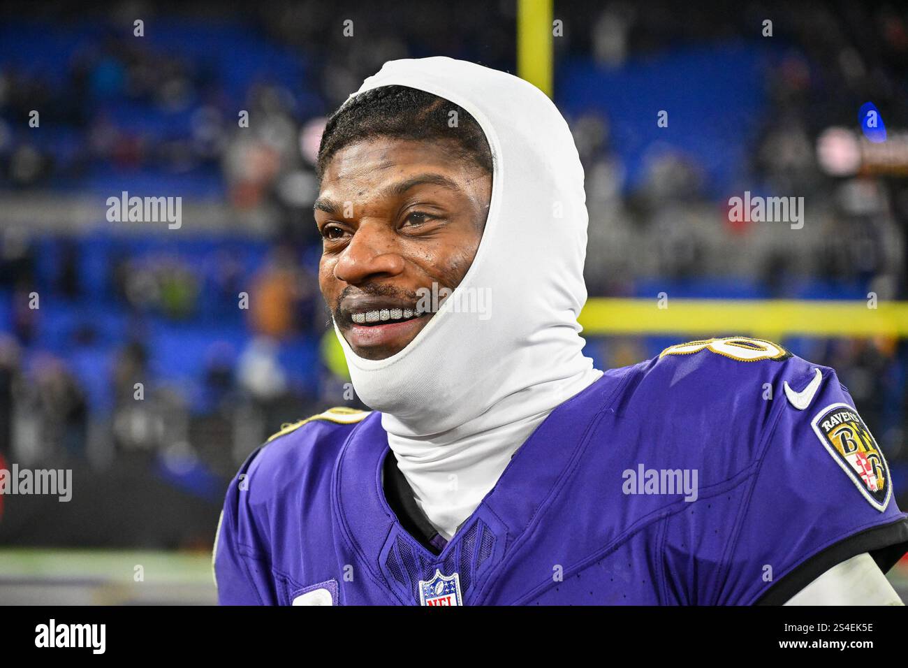Baltimore, United States. 11th Jan, 2025. Baltimore Ravens quarterback ...