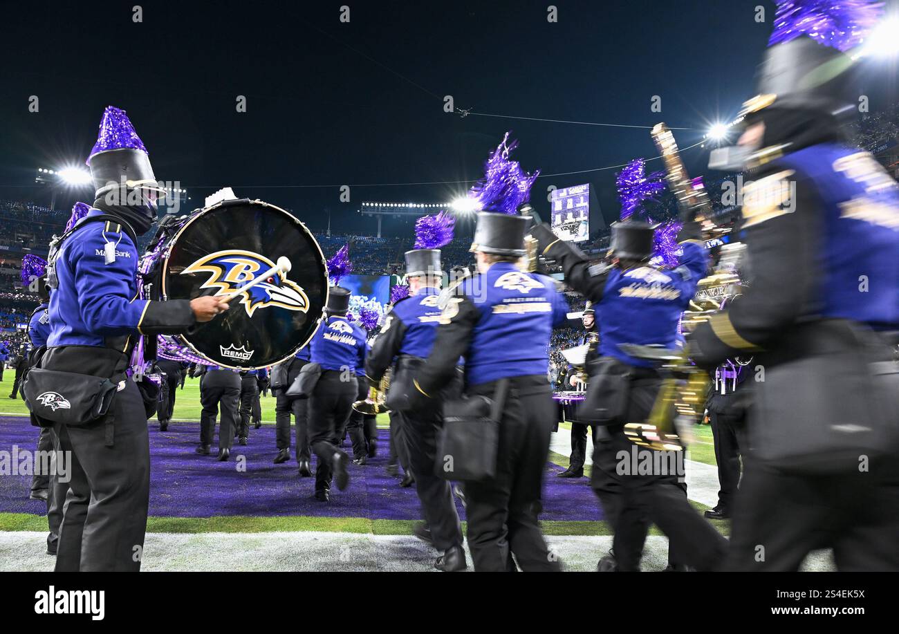 Baltimore, United States. 11th Jan, 2025. The Baltimore Ravens marching ...