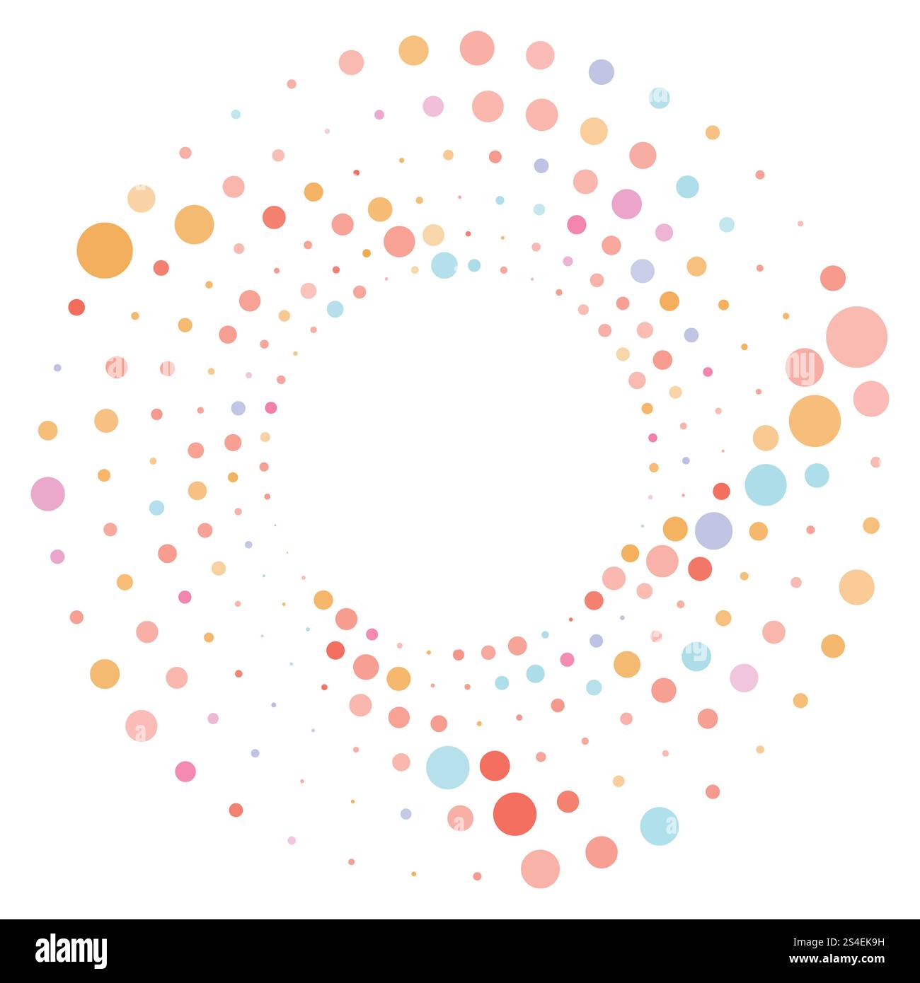 Colorful halftone round element, twister, halftone circular texture ...