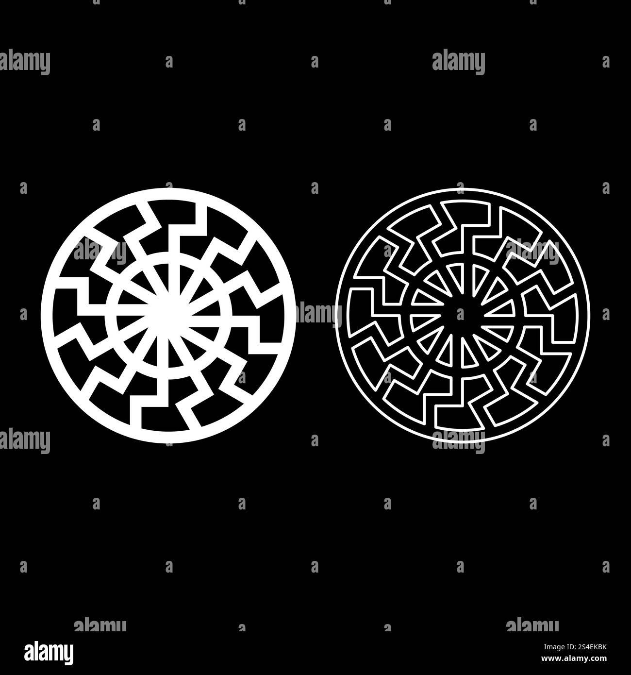 set white sun symbol icon set white color illustration flat outline ...