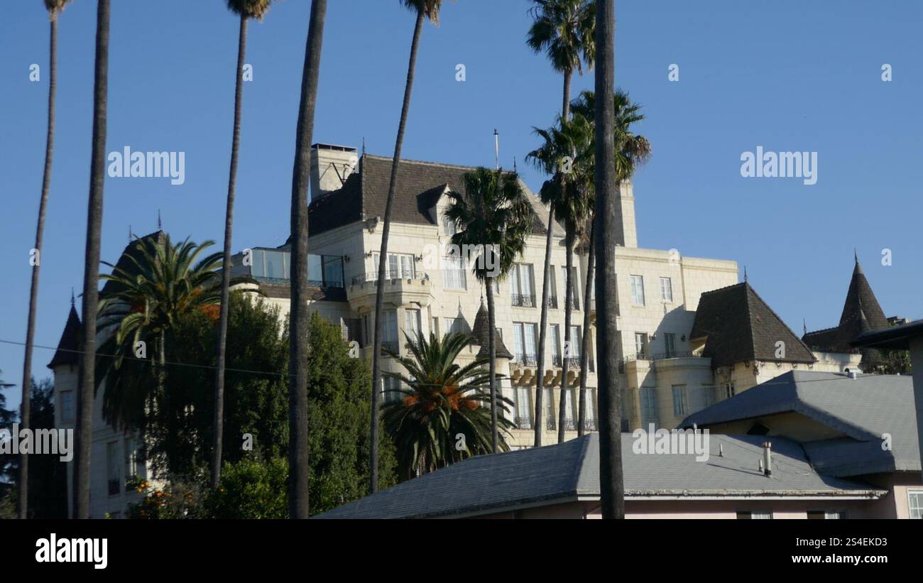 Los Angeles, California, USA 11th January 2025 Former Chateau Elysee built in 1927, and former ...