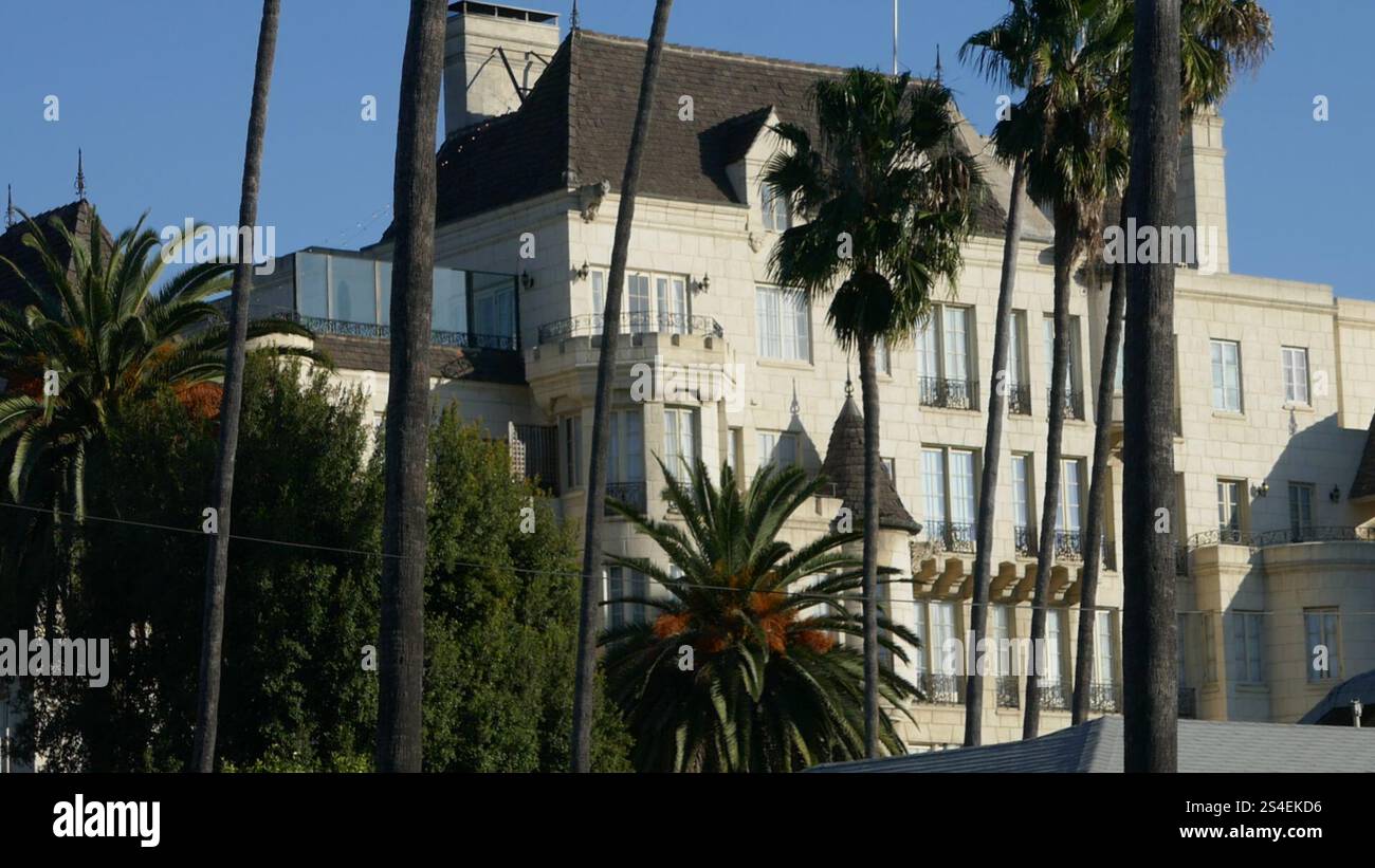 Los Angeles, California, USA 11th January 2025 Former Chateau Elysee built in 1927, and former ...