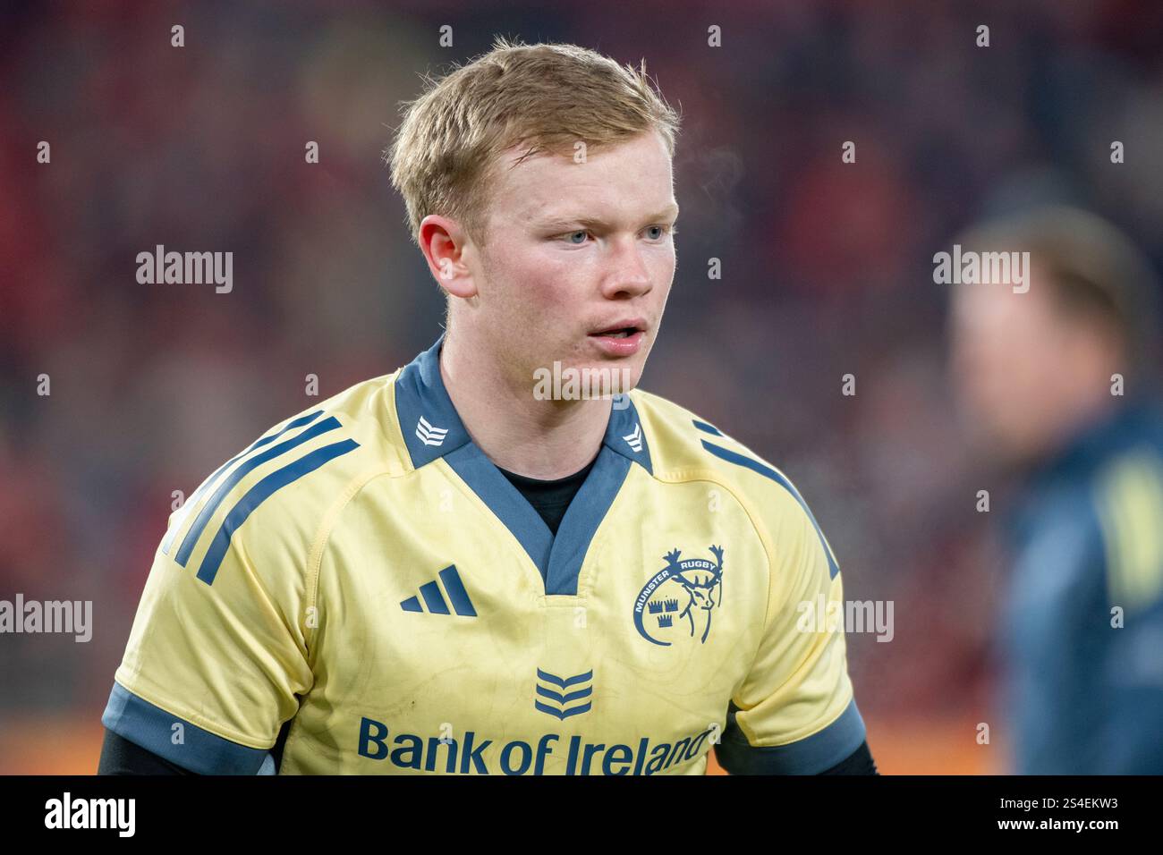 Limerick, Ireland. 12th Jan, 2025. Ethan Coughlan of Munster during the ...